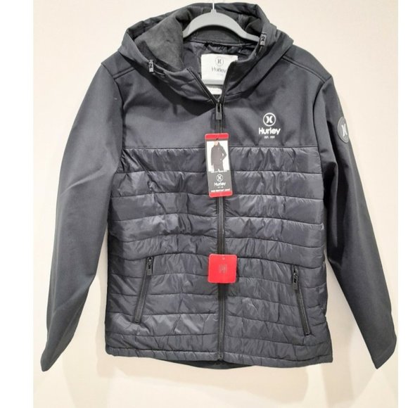 Hurley | Jackets & Coats | Hurley Mens Black Softshell Quilted Wind ...